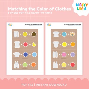 Matching the Color of Clothes, Color Matching, Clothes Vocabulary ...