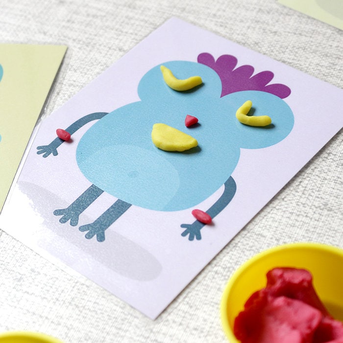 Monster Playdough Mat Printable, Play Dough Activity Mats, Sensory for ...