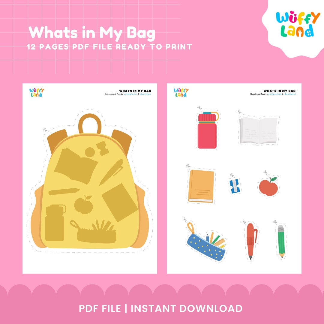 Whats in My Bag, Profession Bag, Pretend Play, Busy Page, Self-shooting ...