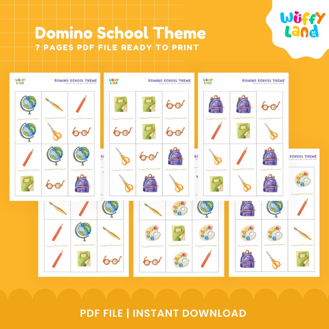 Domino School Theme, Domino Worksheets, Kids, Match the Dominoes ...