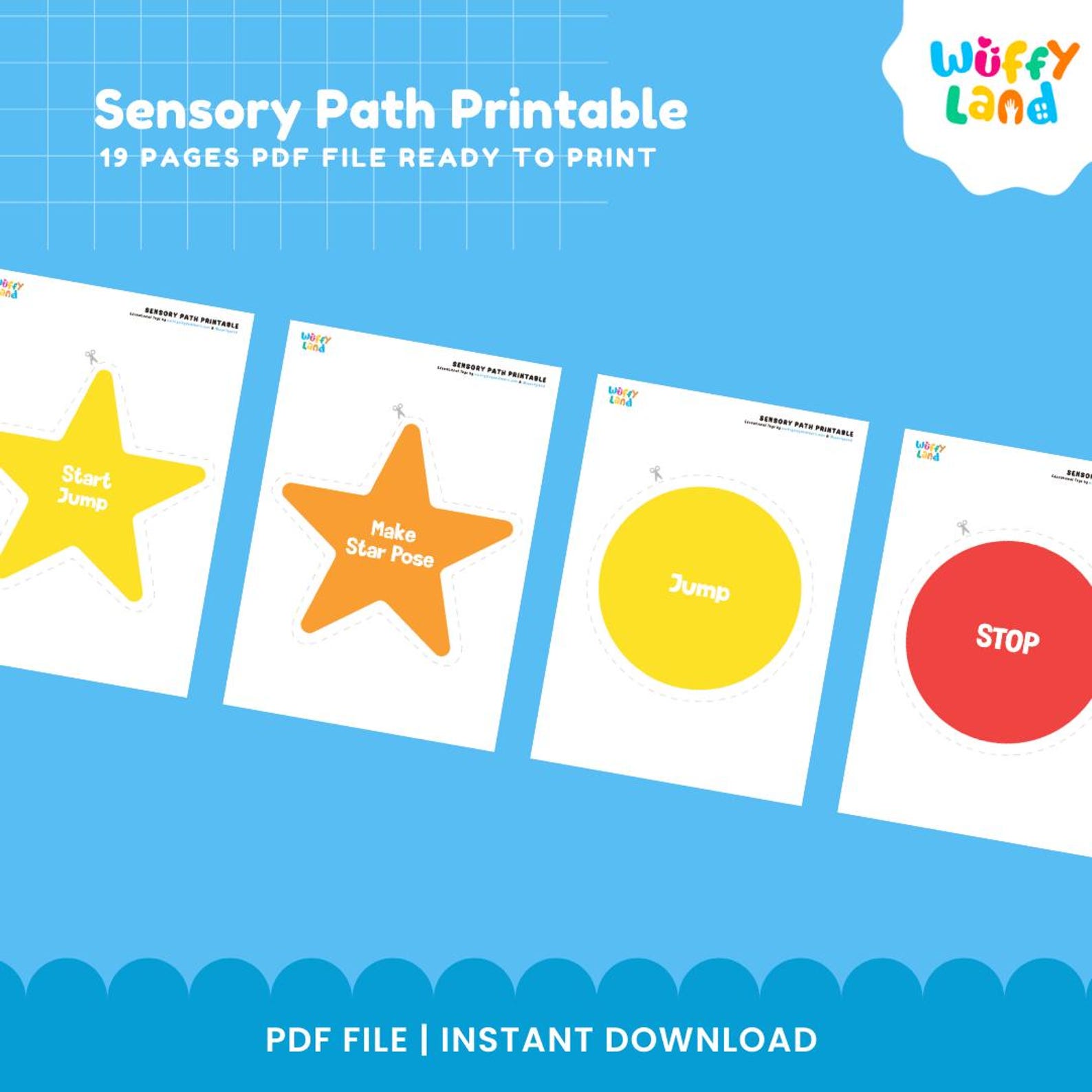 Sensory Path Printable - Gross Motor Activity - Indoor Movement Game - Etsy