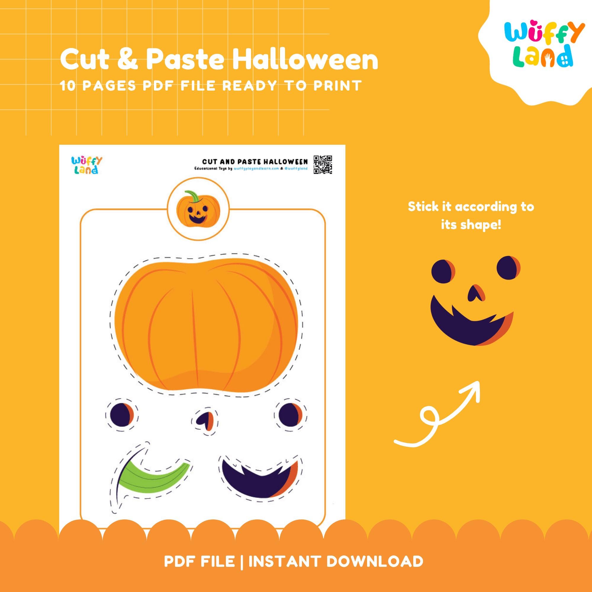 Printable Halloween Cut and Paste Worksheets for Kids | Creative ...