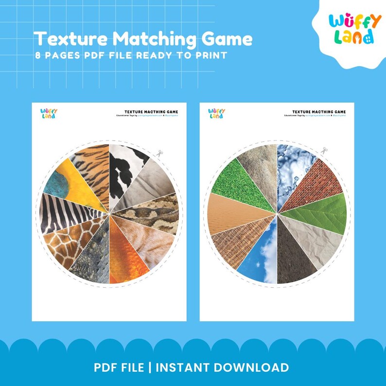 Texture Matching Game - Fun Sensory Activity for Kids - Etsy