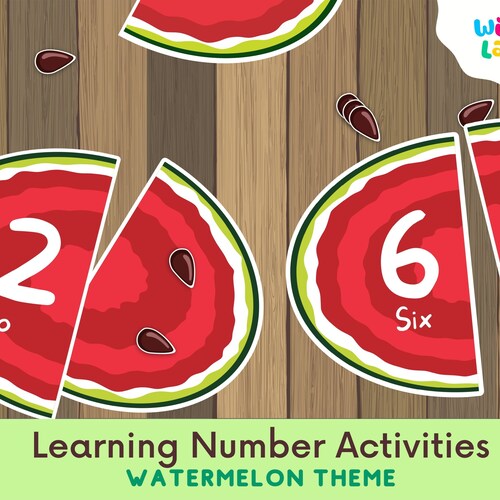 Learning Number for Kids With Watermelon Theme Preschool - Etsy