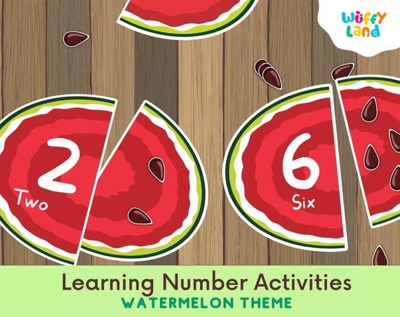 Learning Number for Kids With Watermelon Theme Preschool - Etsy