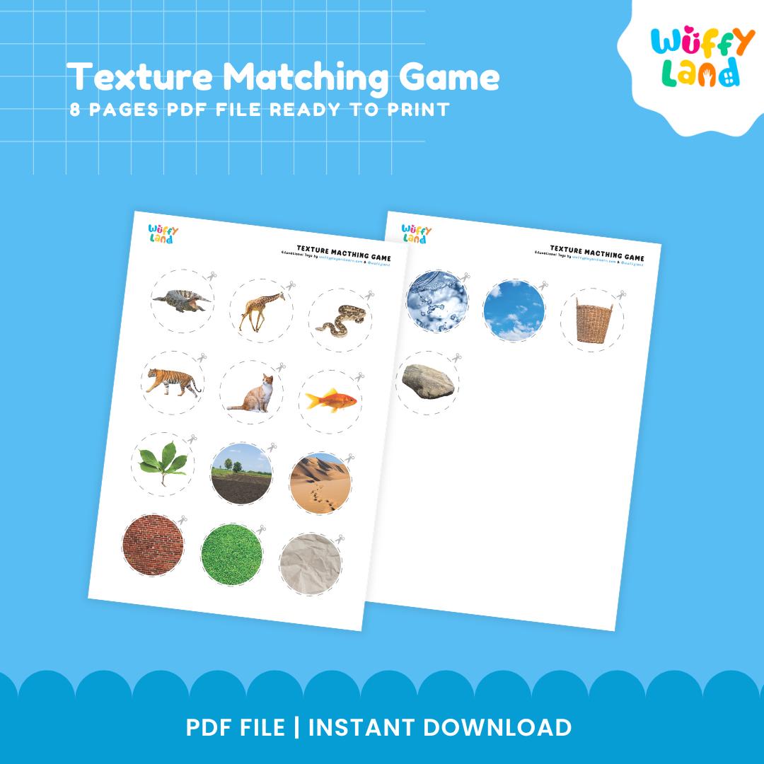 Texture Matching Game - Fun Sensory Activity for Kids - Etsy