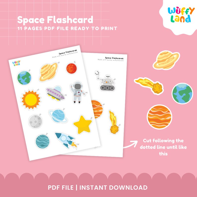 Space Flashcards, Printable Space Themed Flashcards, Montessori ...