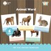 Animal Word Flashcards, Printable Animal Themed Flashcards, Montessori ...