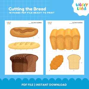 Cutting the Bread Scissors Activities for Kids and Kindergarten ...