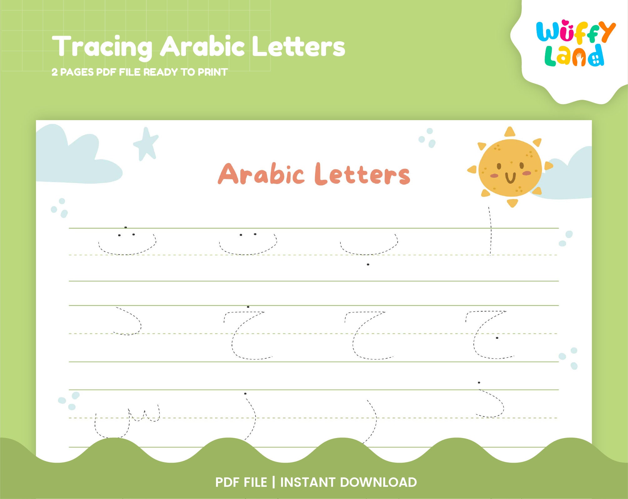 Arabic Alphabet Tracing Sheet Tracing Alphabets Workbooks - Etsy