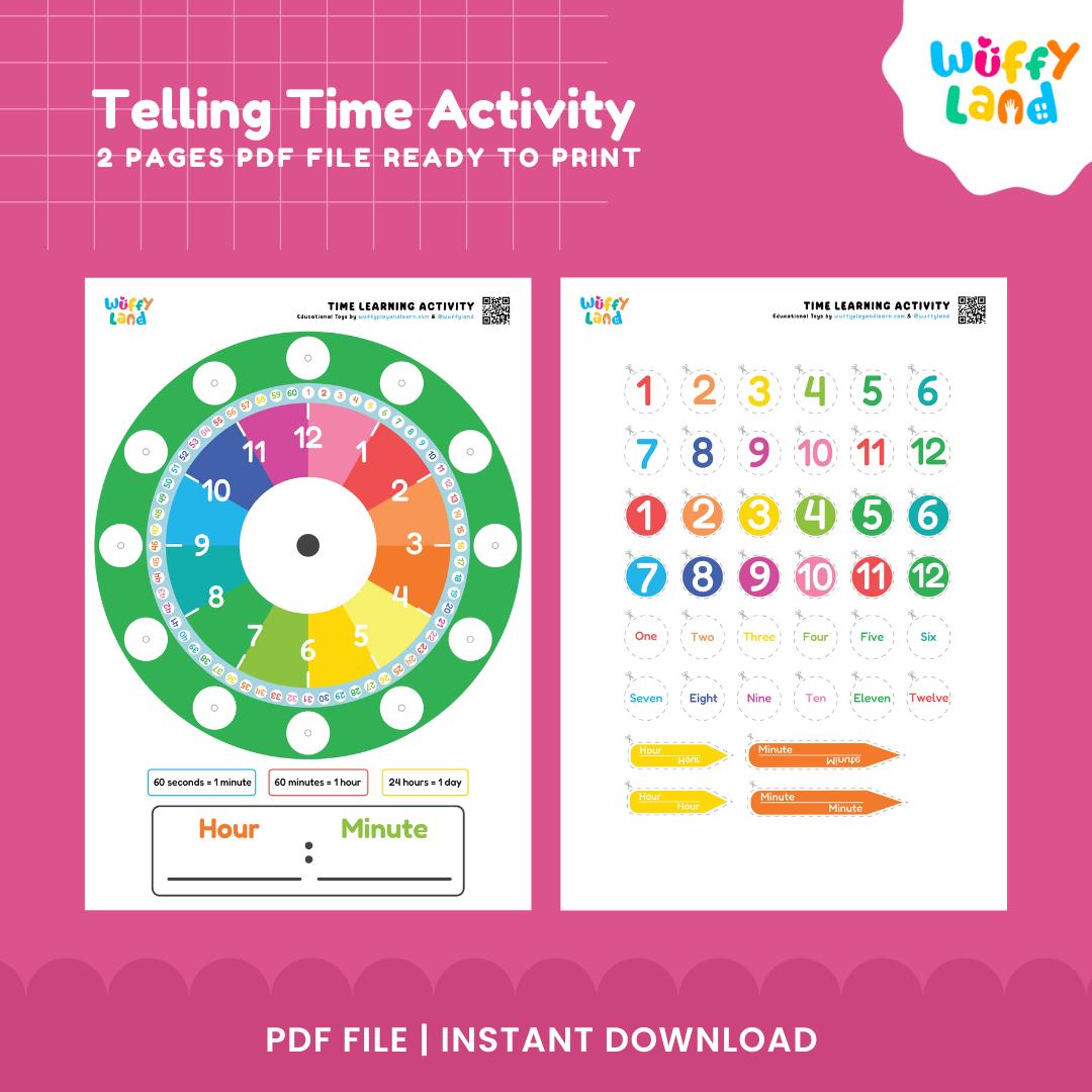 Interactive Telling Time Activity – Fun Printable Clock Learning ...