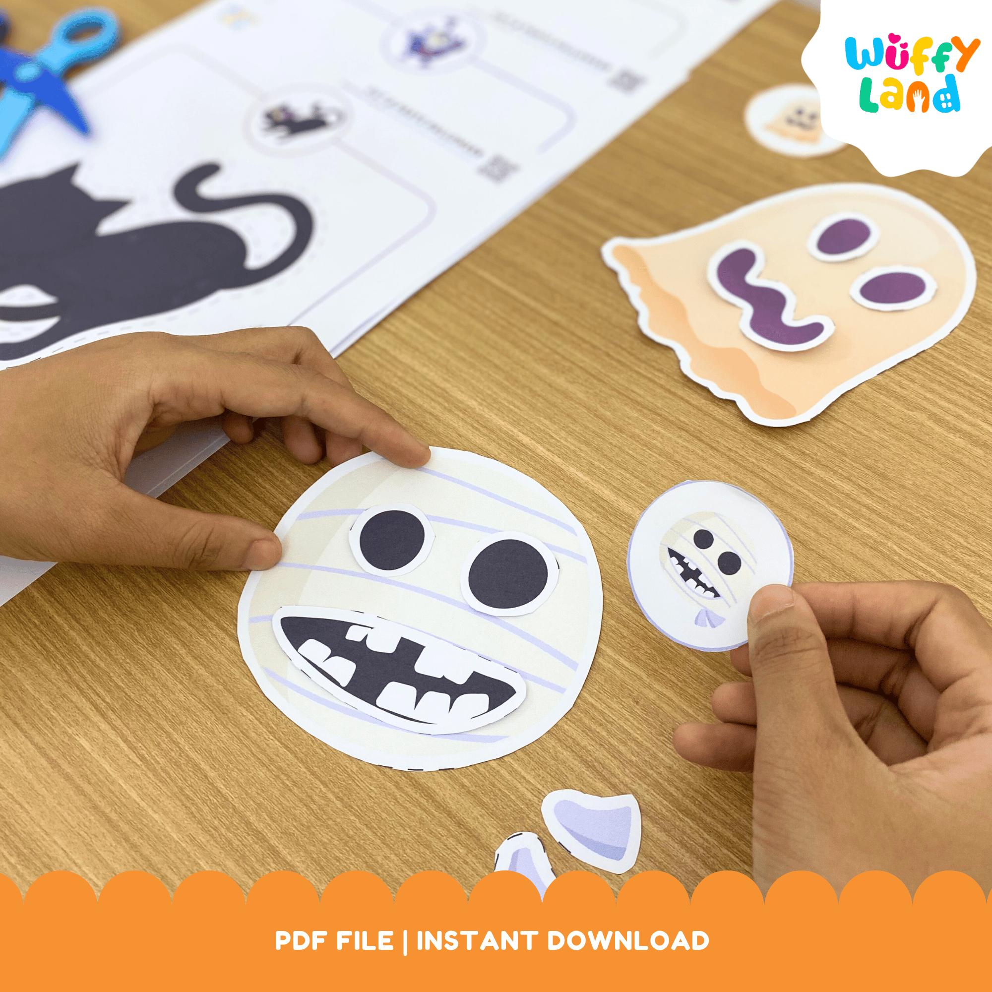 Printable Halloween Cut and Paste Worksheets for Kids | Creative ...