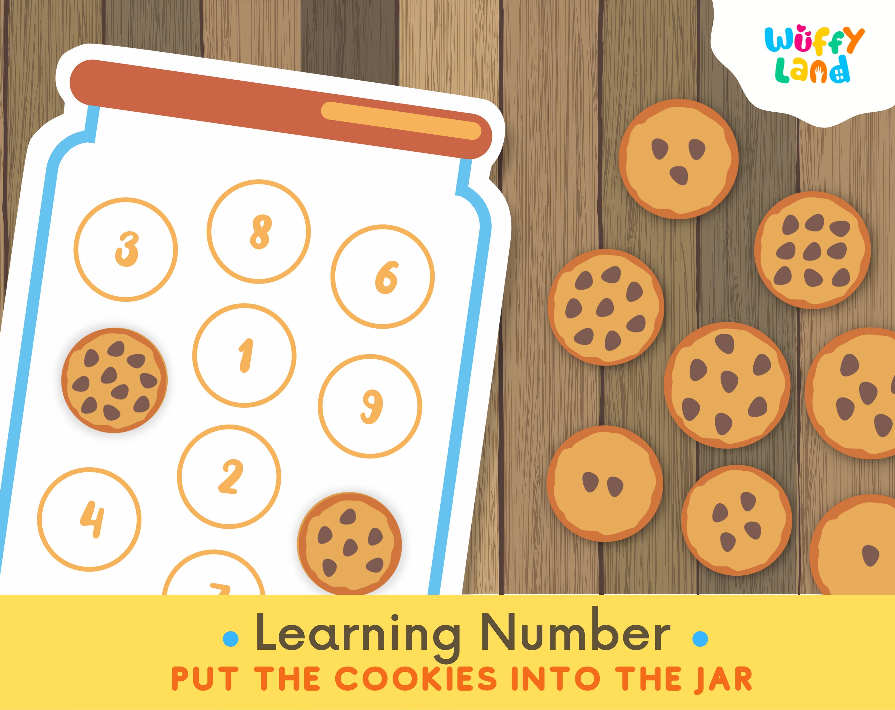Learn About Number : Cookies Theme Math for Kids Preschool - Etsy