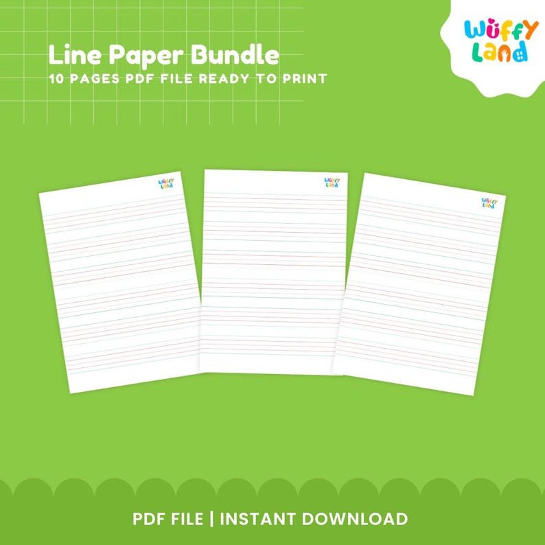 Lined Paper Bundle - Printable Writing Templates for Kids & Students - Etsy