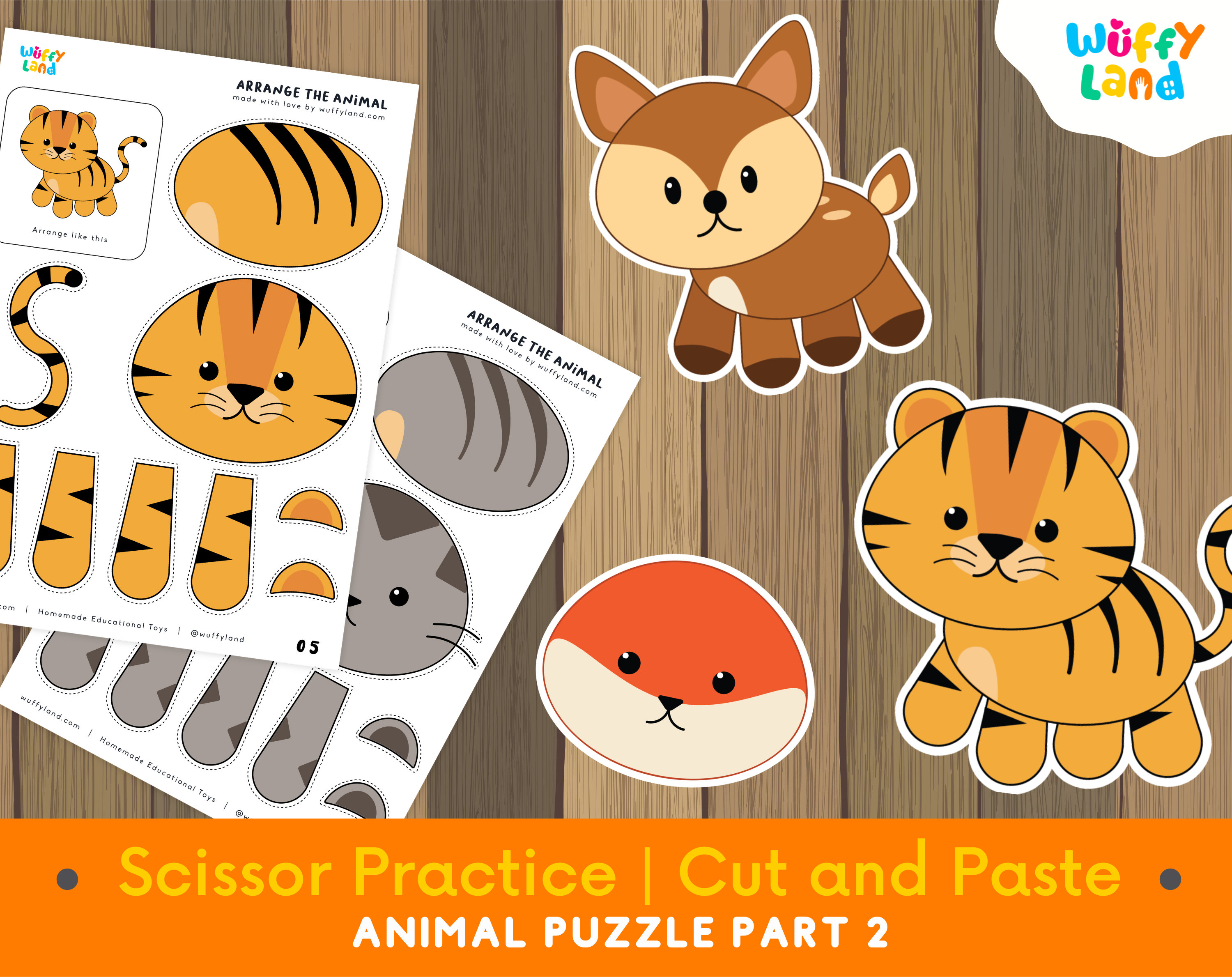 Cut and Paste Activities Arrange Animal Body Cut and Glue - Etsy