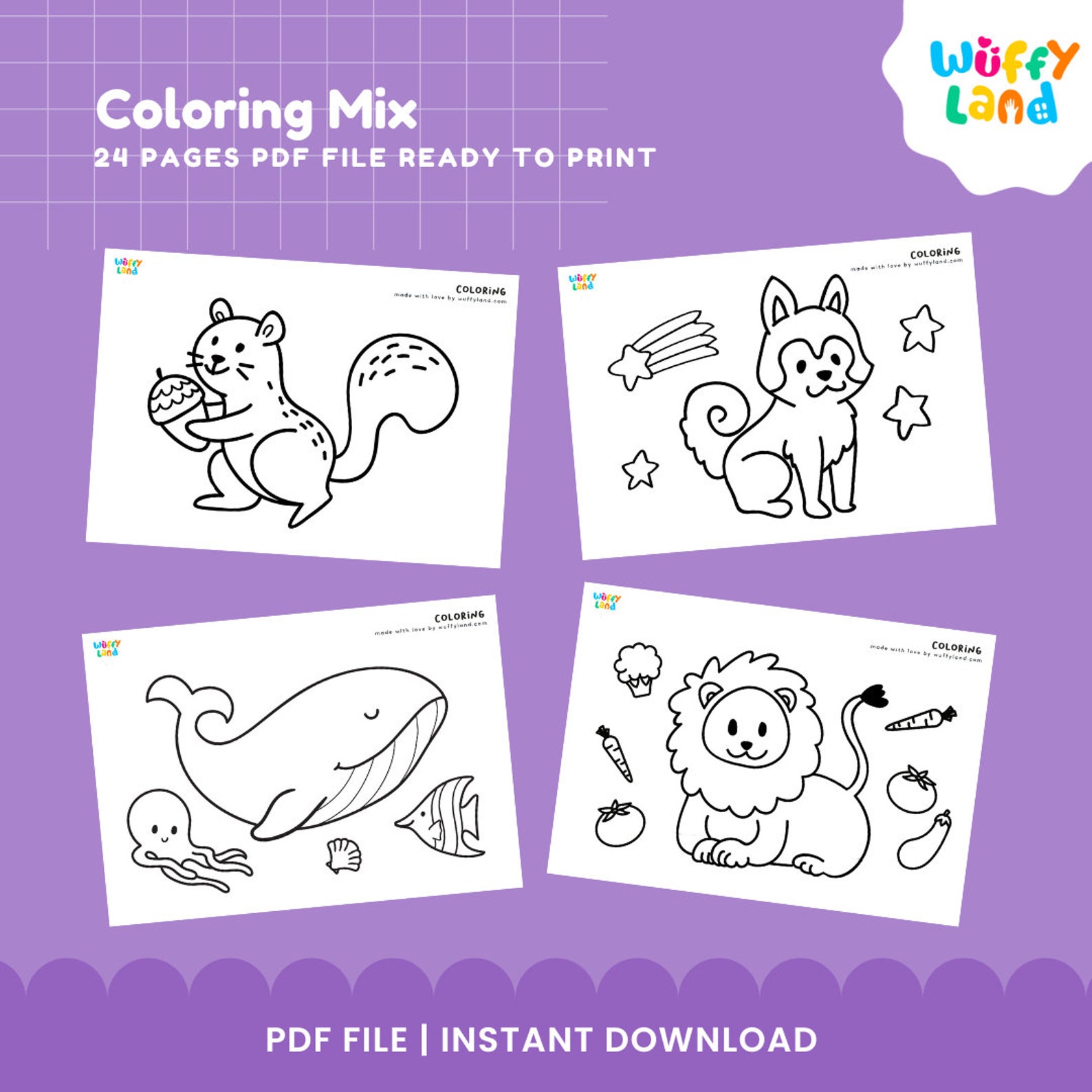 Coloring Mix Theme, Preschool Activity, Kindergarten Activity ...
