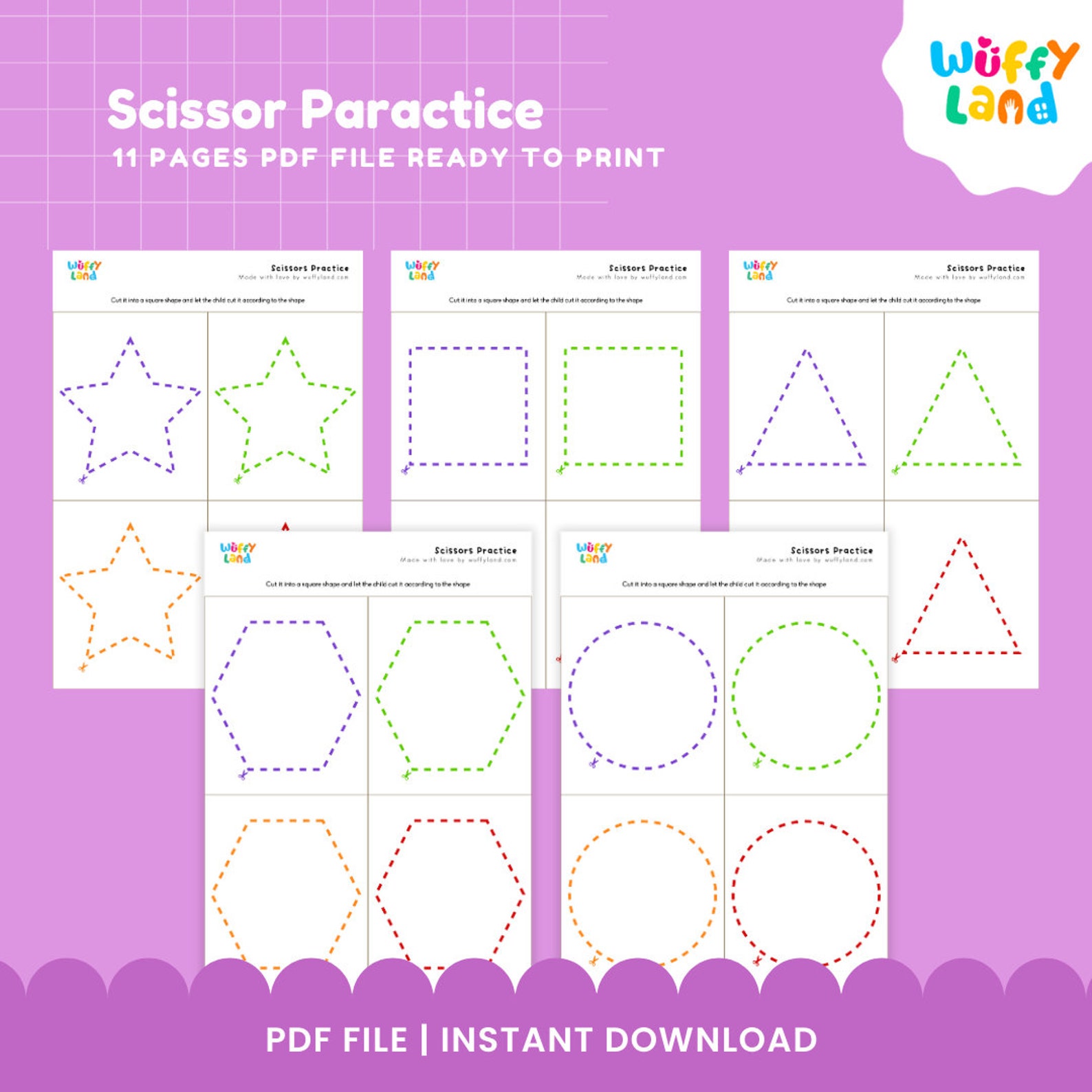 Scissors Activity 2, Cutting Activities, Preschool Scissor Skills ...