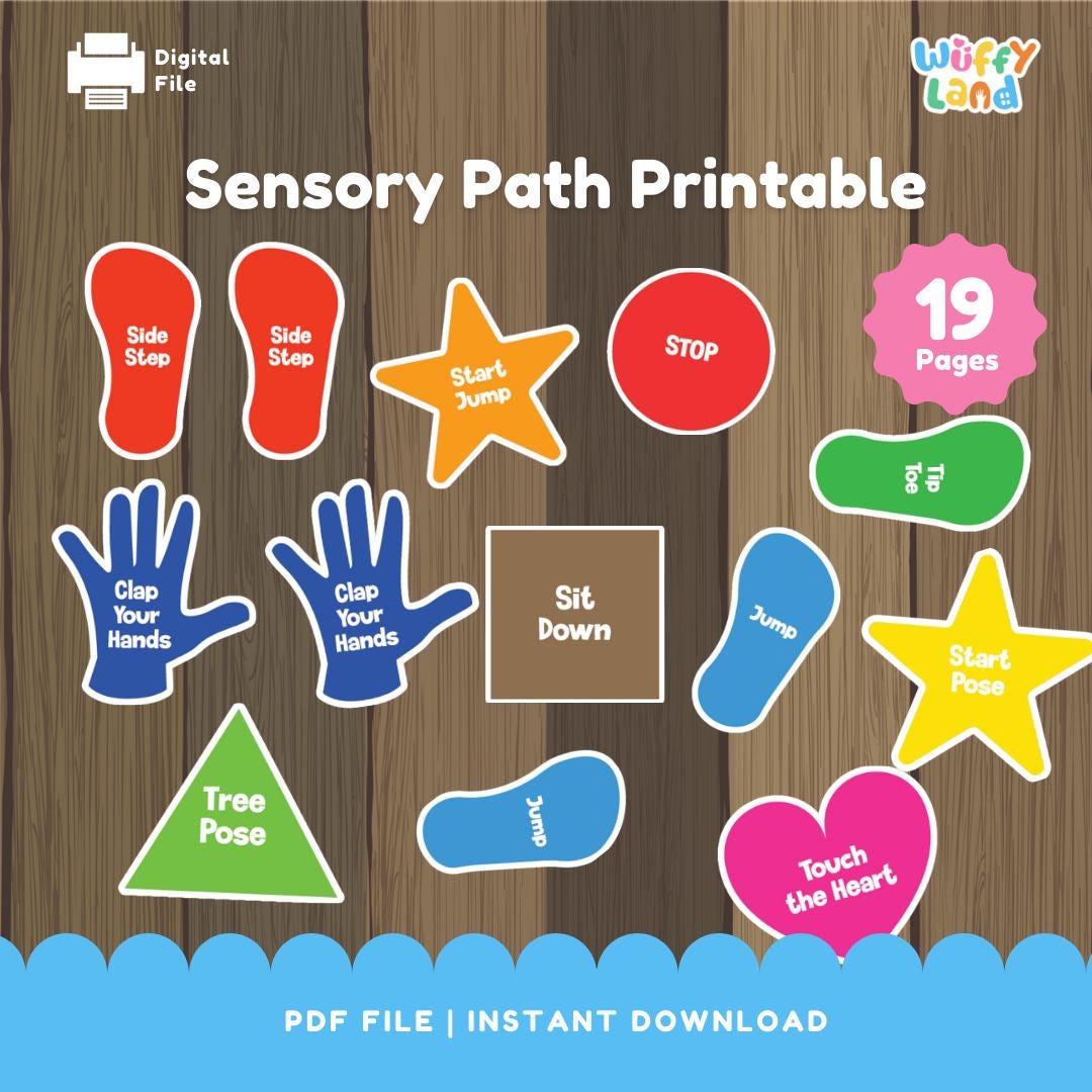 Sensory Path Printable - Gross Motor Activity - Indoor Movement Game - Etsy