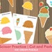Cut and Glue Game Ice Cream Theme. Learning Pack for Kids. | Etsy