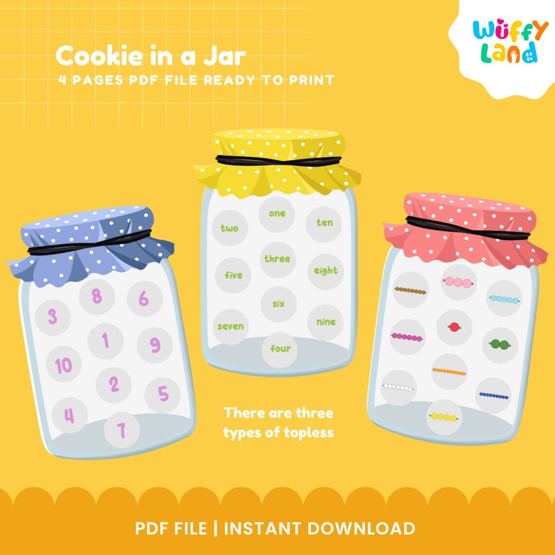 Cookie Jar Counting Activity, Numbers 1-10 Count, Count Activities for ...