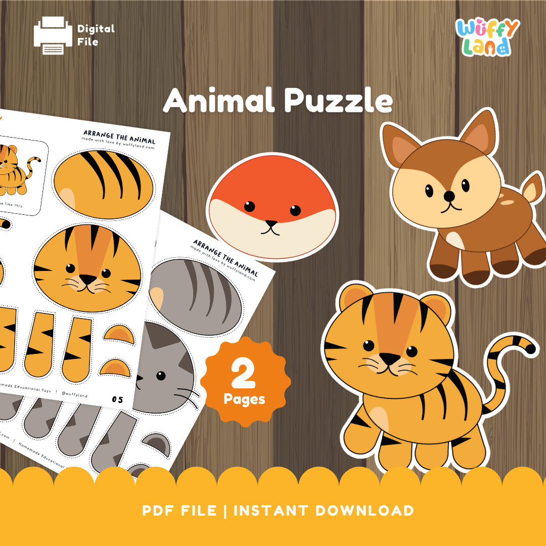 Cut and Paste Activities, Arrange Animal Body, Cut and Glue Game ...