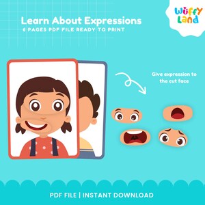 Emotions Activity Printable Worksheet Toddler Preschool Homeschool Pre ...