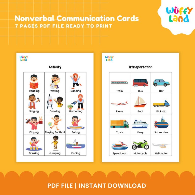 Nonverbal Communication Cards - Visual Aid for Kids & Special Needs - Etsy