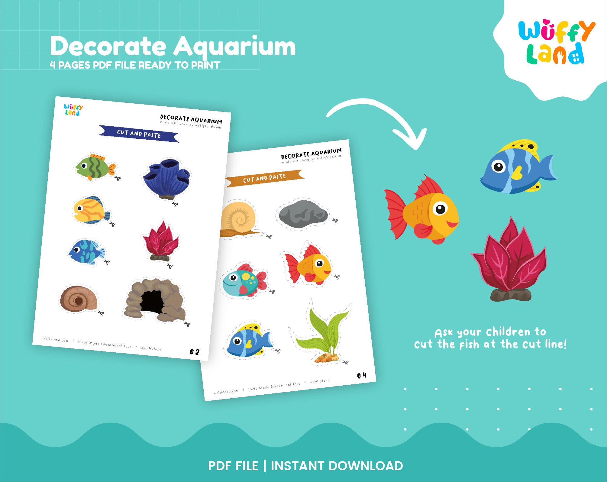 Decorating Aquarium Activities DIY for Kids Crafting for - Etsy