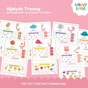 Hijaiyah Tracing Worksheets | 29 Pages Printable PDF | Arabic Alphabet ...