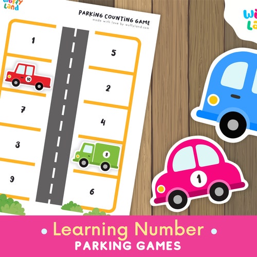 Parking Games Learning Number 1-10 for Kids With - Etsy
