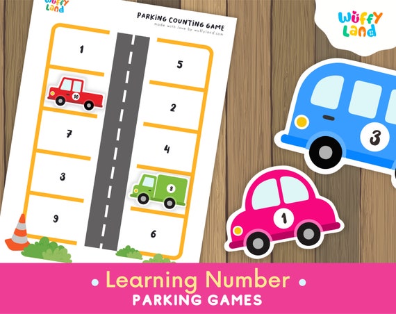 Parking Games Learning Number 1-10 for Kids With - Etsy