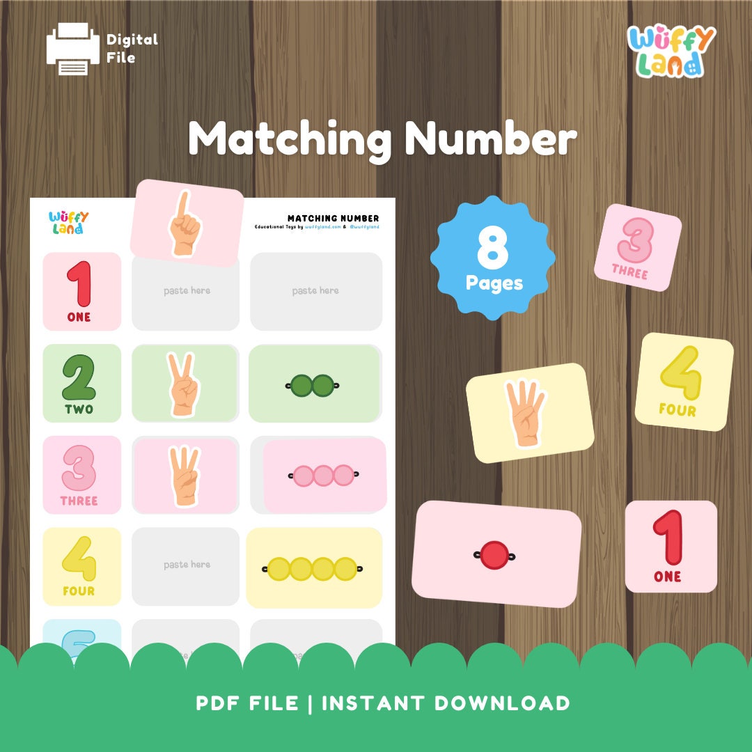 Matching Number Educational Game for Kids Number Recognition & Counting ...