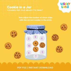 Cookie Jar Counting Activity, Numbers 1-10 Count, Count Activities for ...