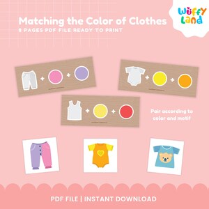 Matching the Color of Clothes, Color Matching, Clothes Vocabulary ...