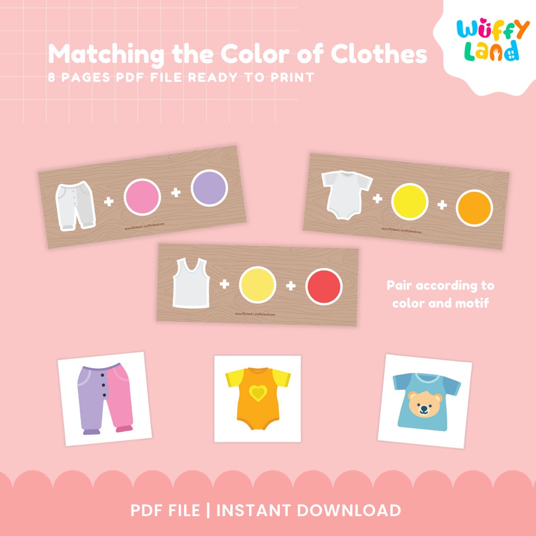 Matching the Color of Clothes, Color Matching, Clothes Vocabulary ...