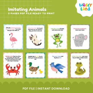 Animal Movement Cards for Preschool and Kindergarten | Gross Motor ...
