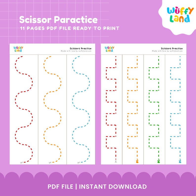Scissors Activity 2, Cutting Activities, Preschool Scissor Skills ...
