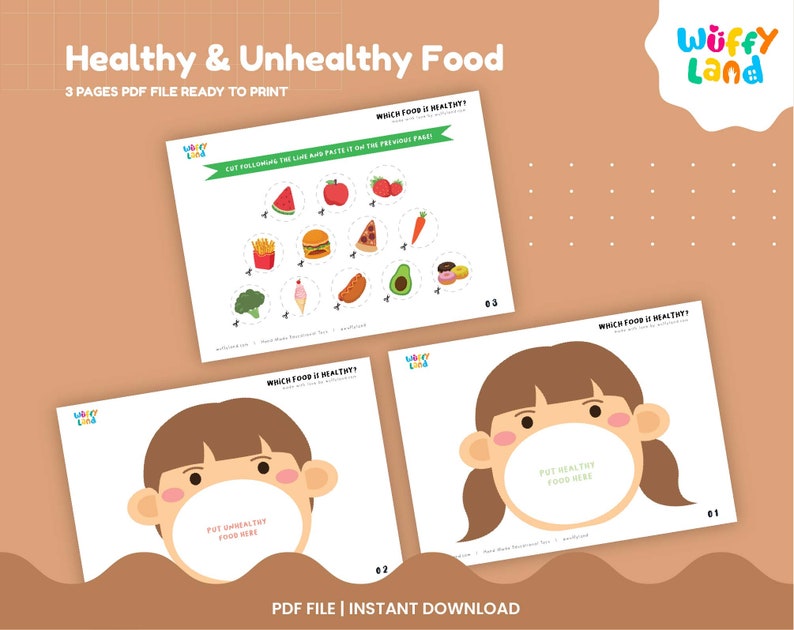 Healthy or Unhealthy Food, Sorting Food, Food Tracker, Healthy Tracker ...