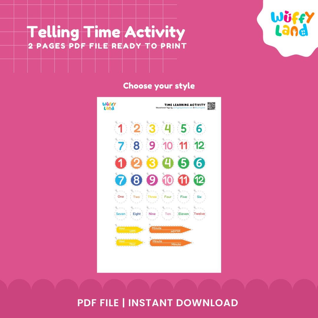 Interactive Telling Time Activity – Fun Printable Clock Learning ...