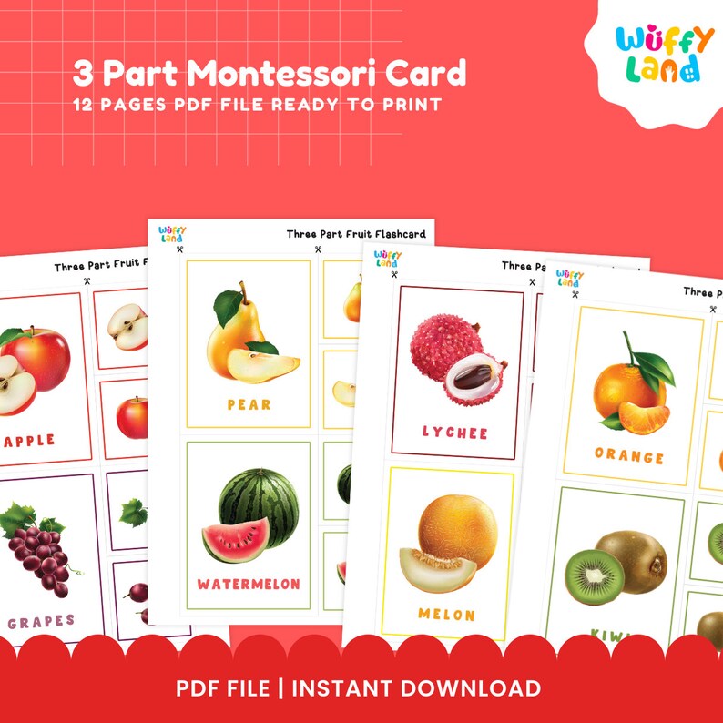 Fruit Matching Card, Preschool Printable, Preschool Activity ...
