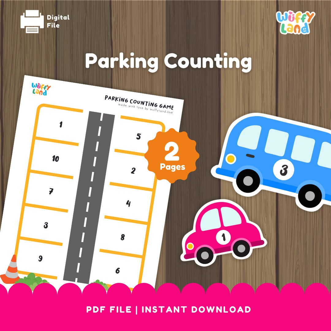 Parking Games! Learning Number 1-10 for Kids With Transportation Theme ...
