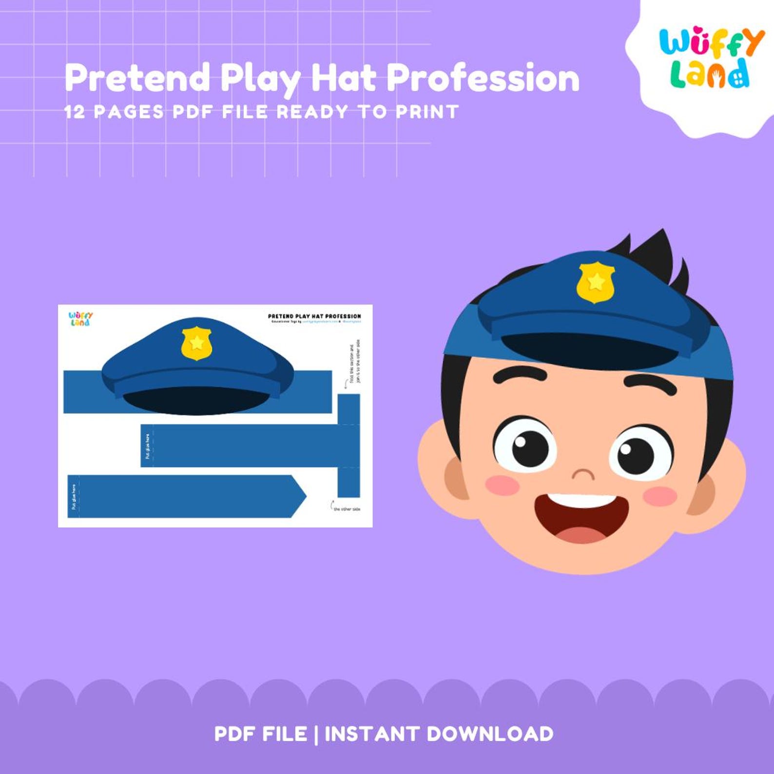 Pretend Play Profession Hats | Printable Role-play Activity for Kids ...