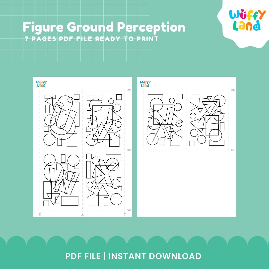 Figure Ground Perception Alphabet Activity - Visual Discrimination ...