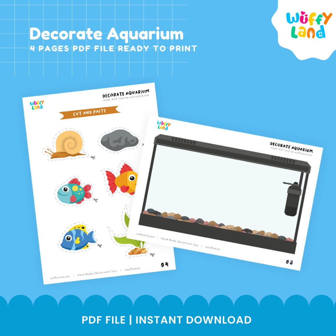 Decorating Aquarium Activities, DIY for Kids, Crafting for Preschool ...