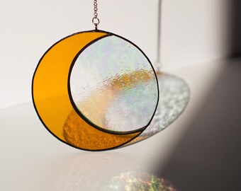 Stained Glass Moon - Etsy