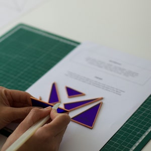 DIY Stained Glass Origami Crane Pattern - Digital Download PDF ...
