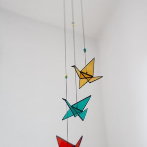 DIY Stained Glass Origami Crane Pattern - Digital Download PDF ...
