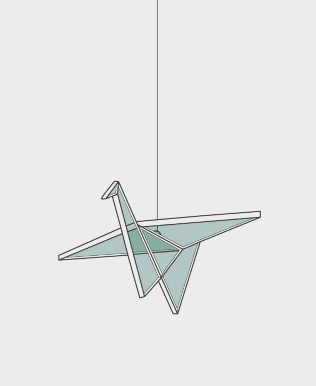 DIY Stained Glass Origami Crane Pattern - Digital Download PDF ...