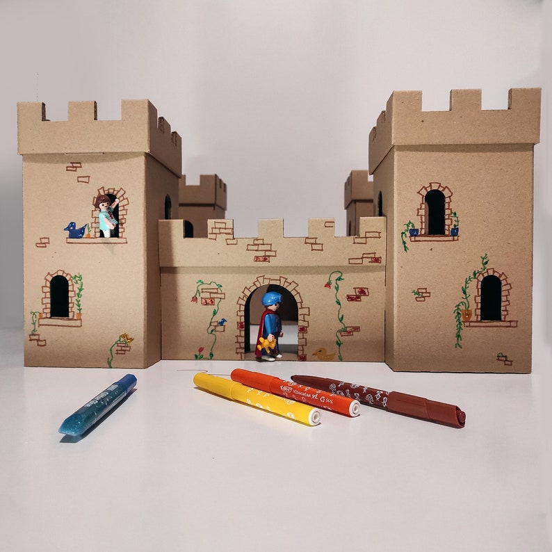 The magical cardboard fortress for kids / Art and Craft for | Etsy