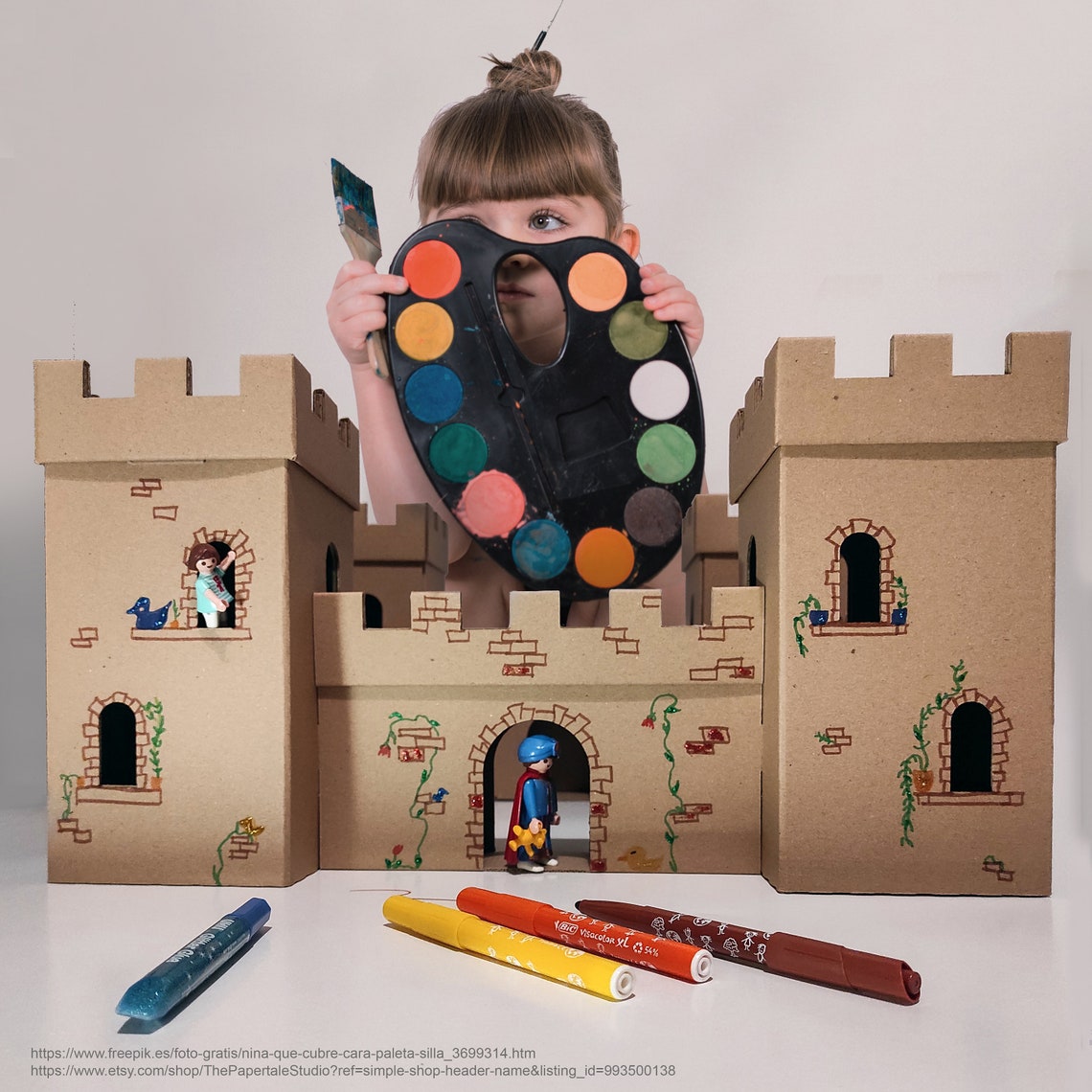 The Magical Cardboard Fortress for Kids / Art and Craft for - Etsy